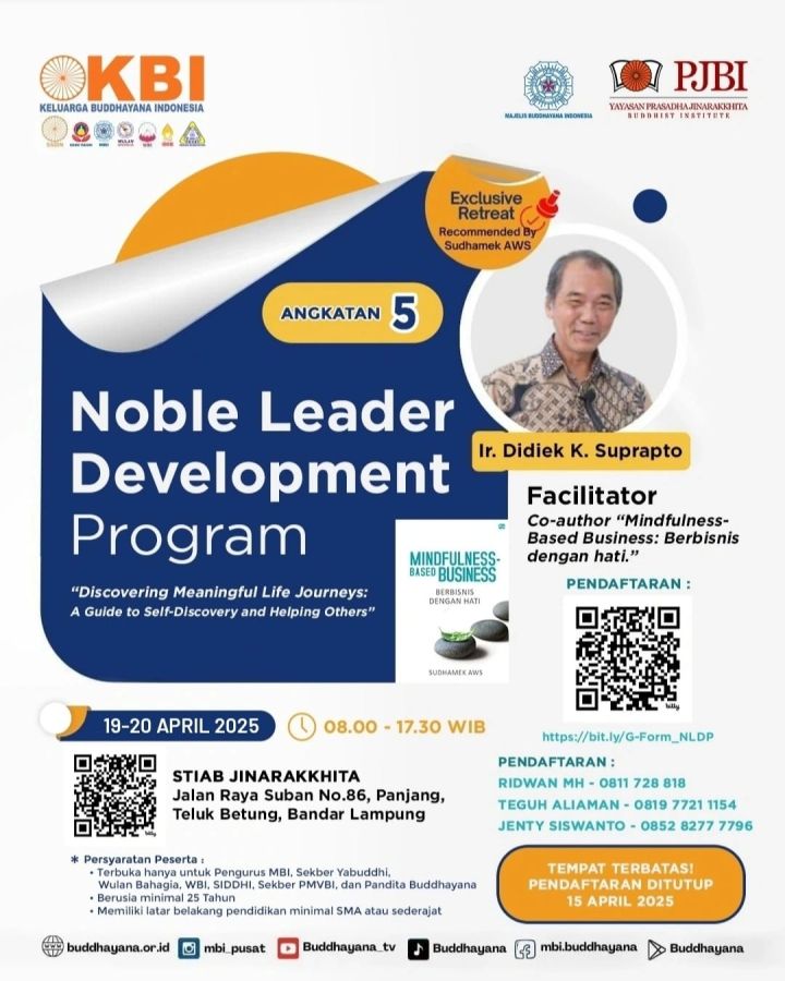 Noble Leader Development Program Angkatan 5 | KBI - Keluarga Buddhayana Indonesia